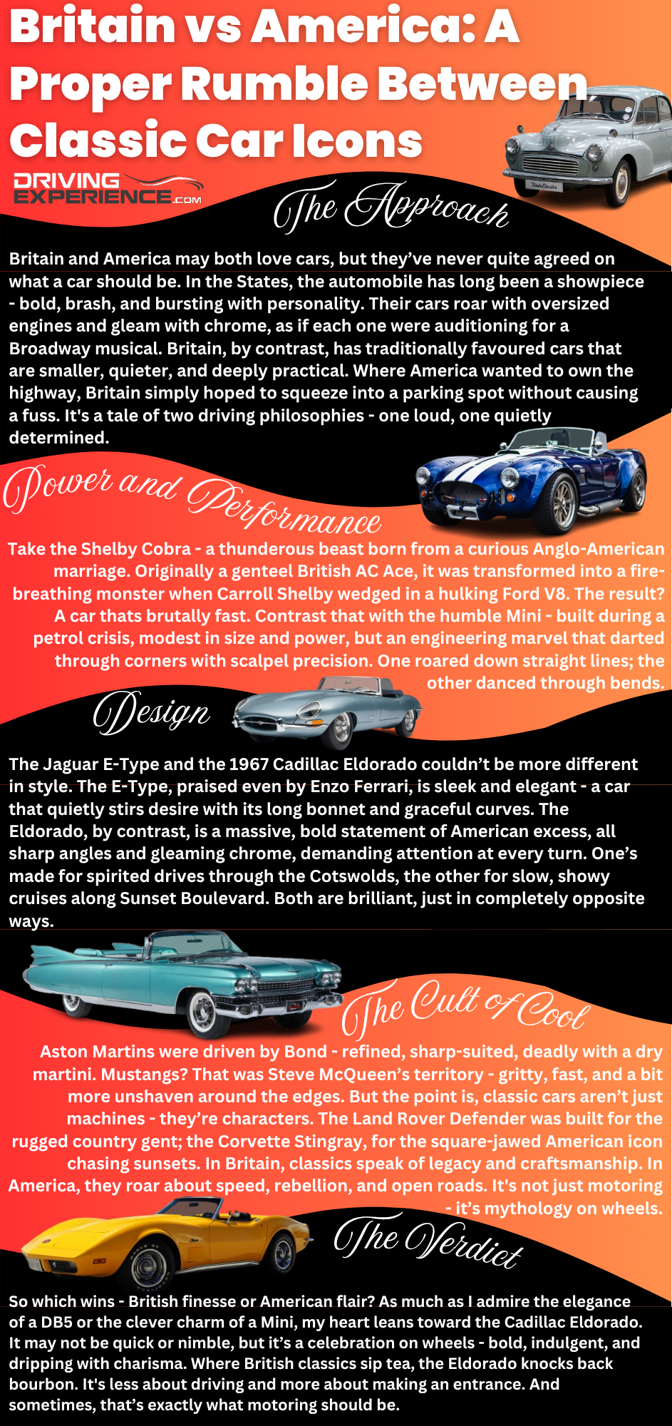 British vs. American Classic Cars: A Stylish Clash of Literal Icons