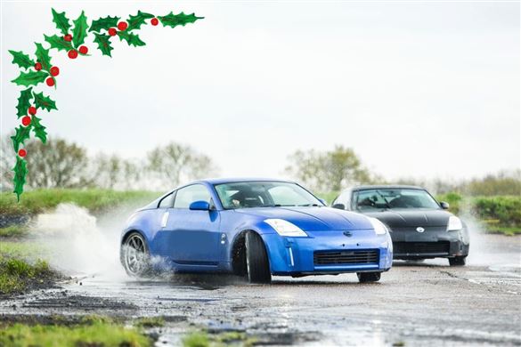 Go on Jingle Bell Burnout in Hertfordshire with DrivingExperience